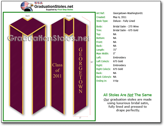 Our Examples Of Stoles For Graduation | Graduationstoles.net