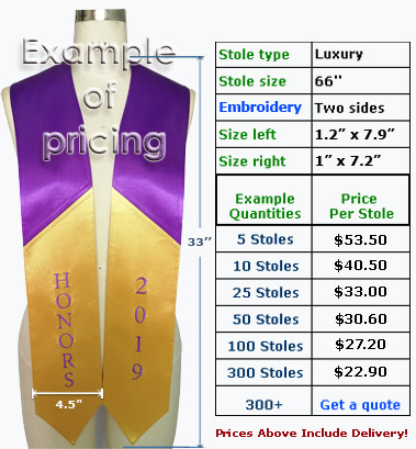 Graduation Stoles & Custom Sashes - High Quality Bulk Orders.