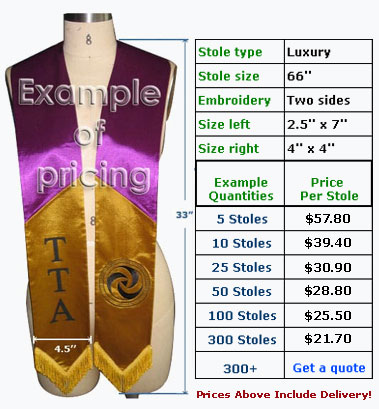 Graduation Stoles & Custom Sashes - High Quality Bulk Orders.